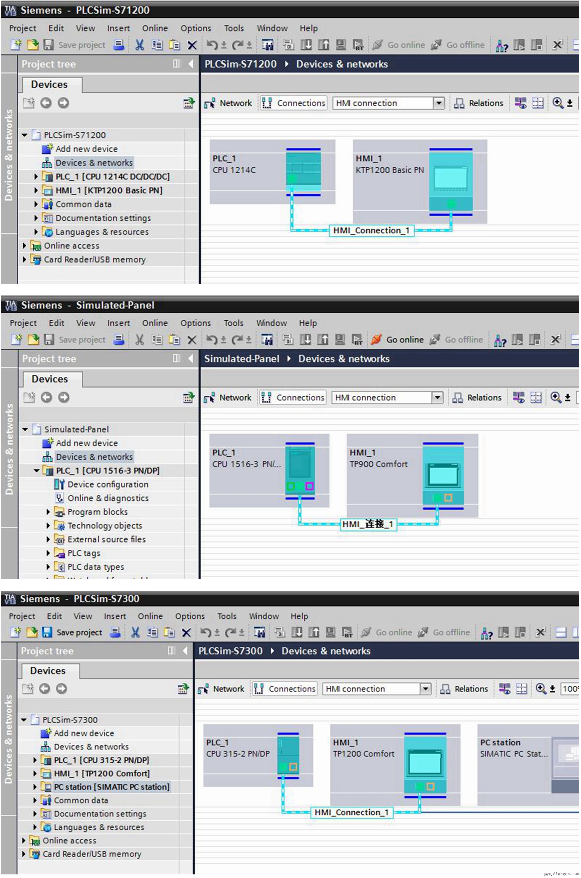 TIA Portal如何设置实现PLC与HMI仿真通讯功能 - plc_电工电气学习网