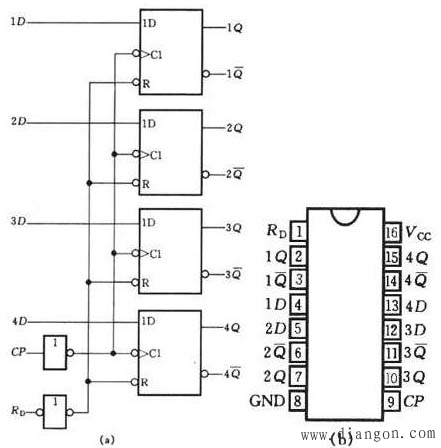 集成寄存器74LS175 - 电子技术_电工电气学习网